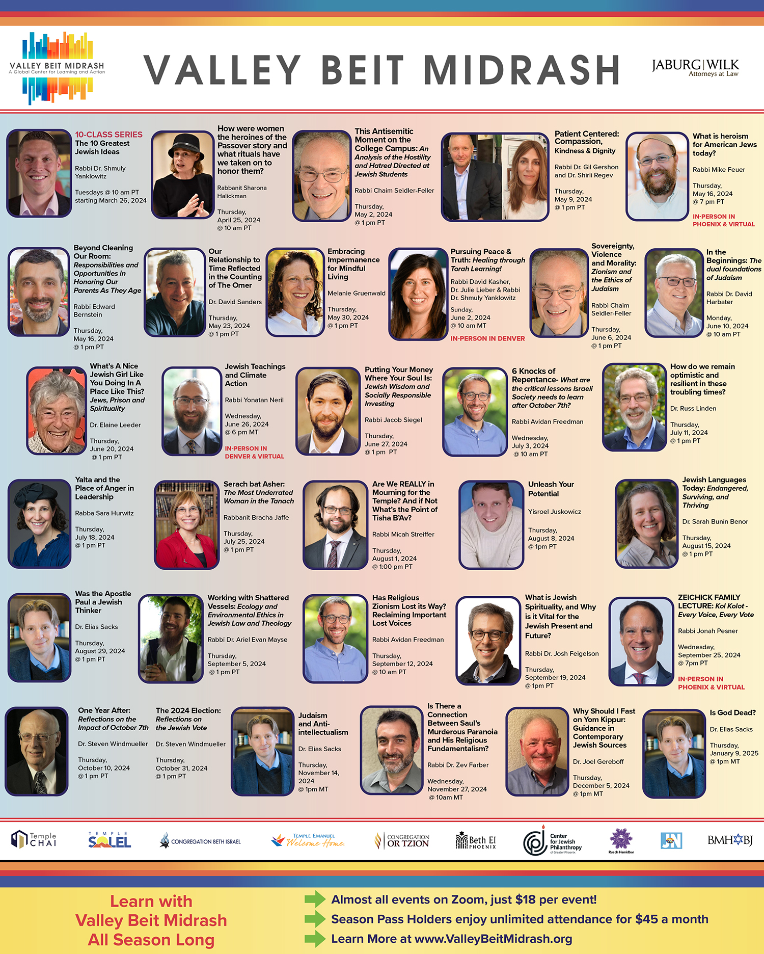 SEASON’S SPEAKERS | valleybeitmidrash.org